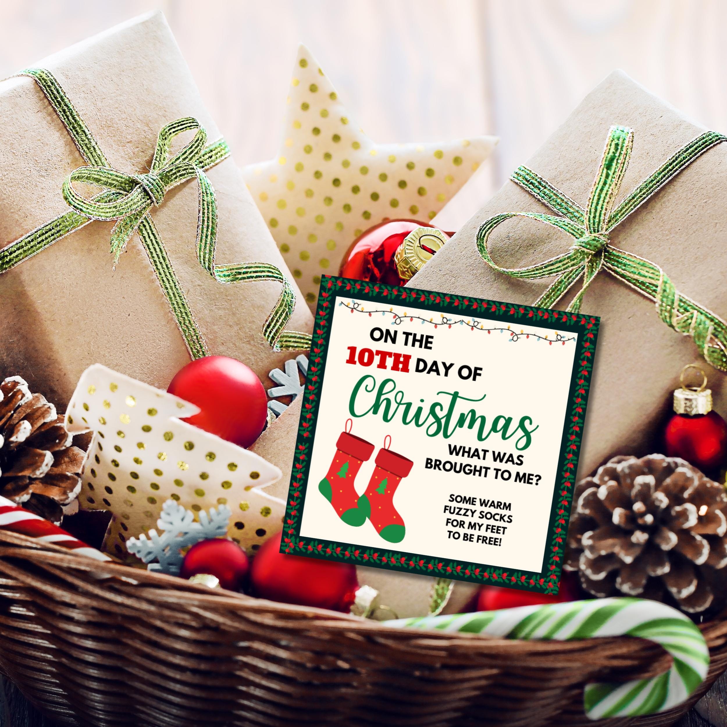 12 Days of Christmas Gift Tags | Printable Holiday Favor (2.5x2.5 ...
