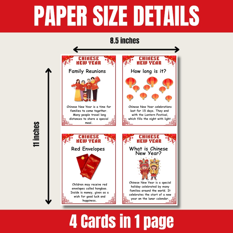 Chinese New Year Fact Cards | Kids Learning, Cultural Activities (PDF ...
