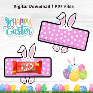Easter Bunny Chocolate Holder, Printable Easter Treats for Kids, Easter ...