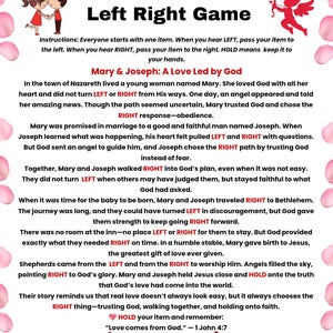 Valentine's Bible Game | Left Right Pass the Prize (digital Download ...