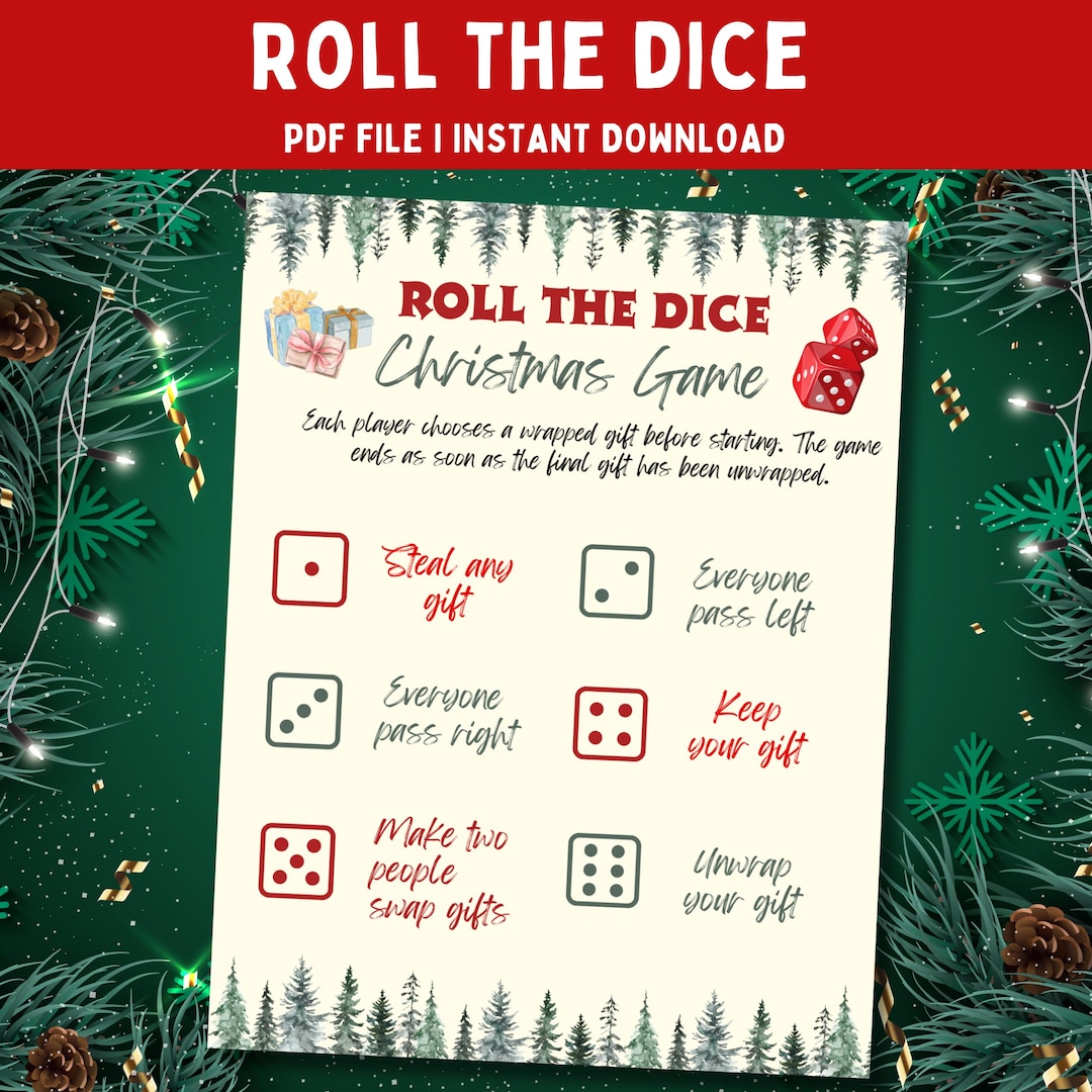Christmas Roll the Dice Game | Office Christmas Party Games | Christmas ...