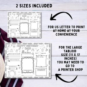 Happy Birthday Dad Coloring Page | Happy Birthday Dad Placemat Activity ...