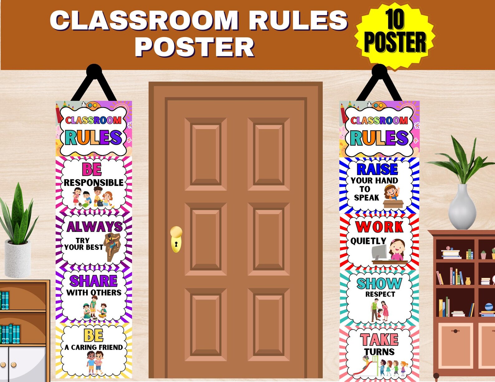 Classroom Rules Posters |classroom Decor | Behavior Rules |teacher Resources |classroom ...