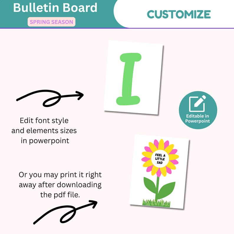 Spring Bulletin Board Kit, SEL Growth Mindset, It's Okay Affirmations ...