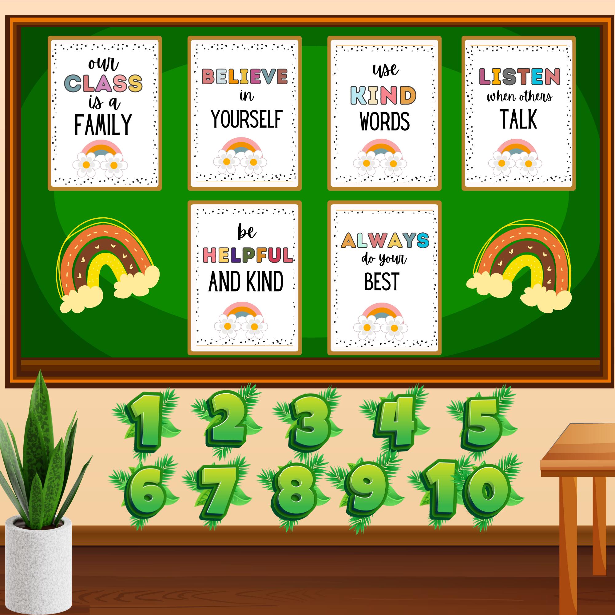 Classroom Rules Printable | Elementary Rules | Classroom Rules | High ...
