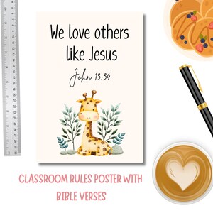 Christian Classroom Rules, Class Rules Poster, Homeschool Classroom ...