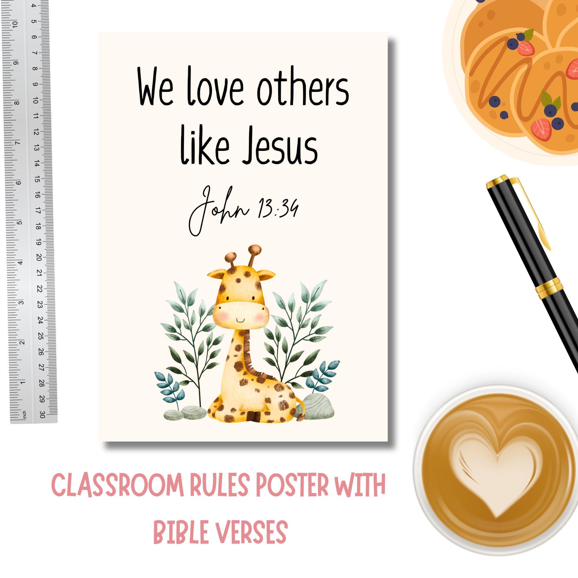 Christian Classroom Rules, Class Rules Poster, Homeschool Classroom ...