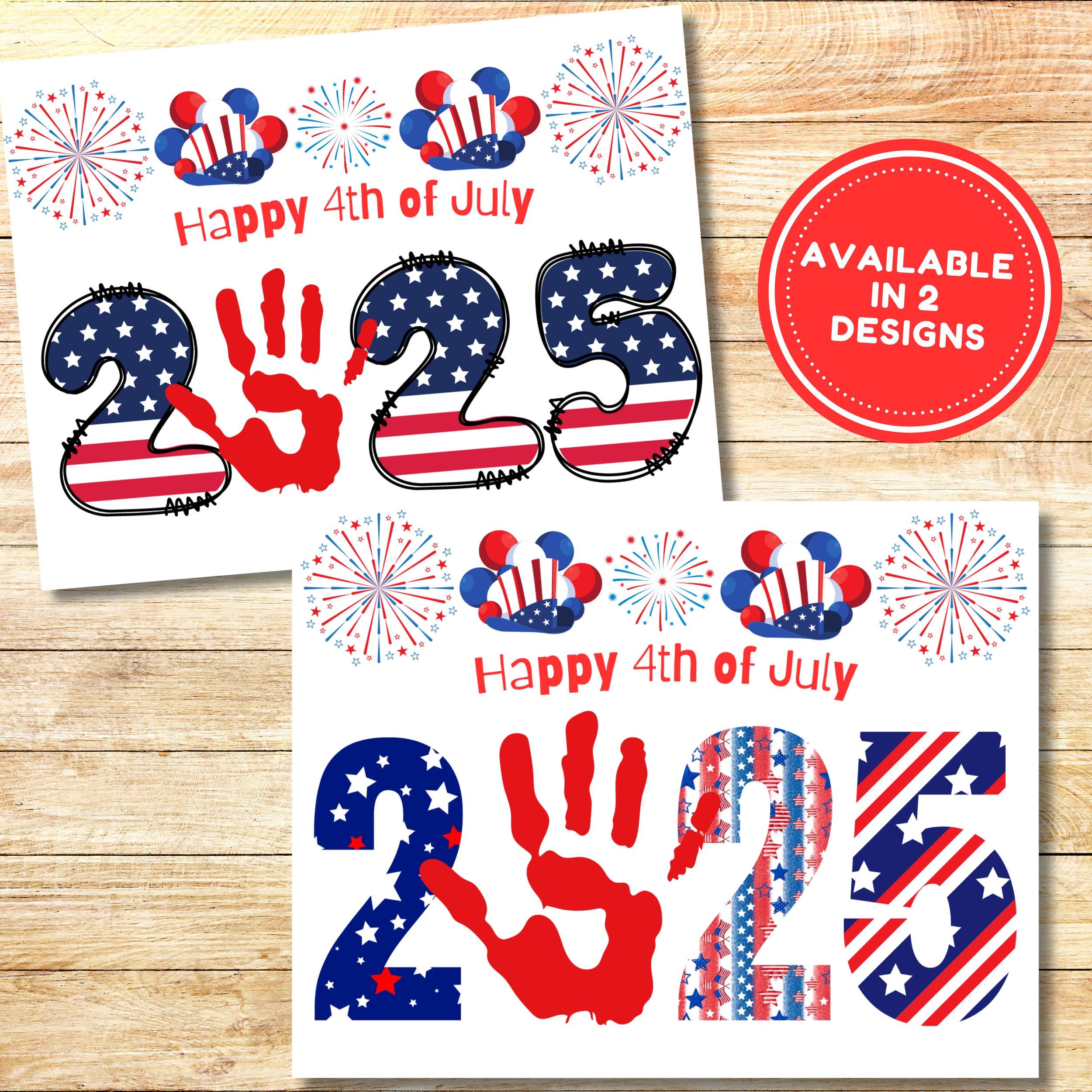 4th of July Handprint Art, Patriotic Keepsake (printable) - Etsy