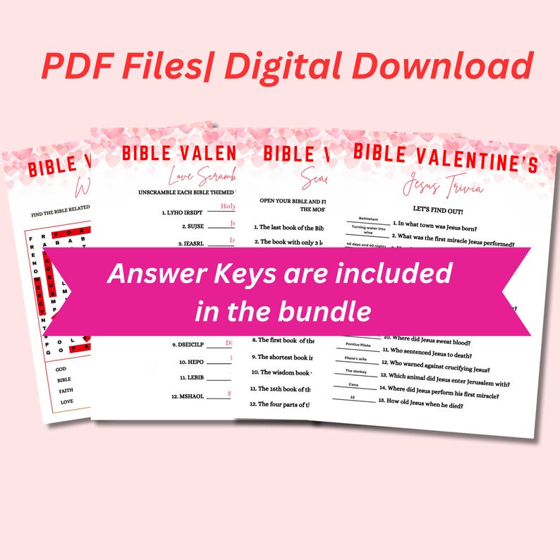 Valentine's Bible Games | Valentine's Church Games | Valentine's Party ...