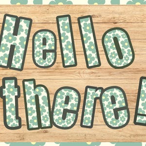 Nature Sage Green Bulletin Board Letters | Classroom Decor (PDF) - Etsy