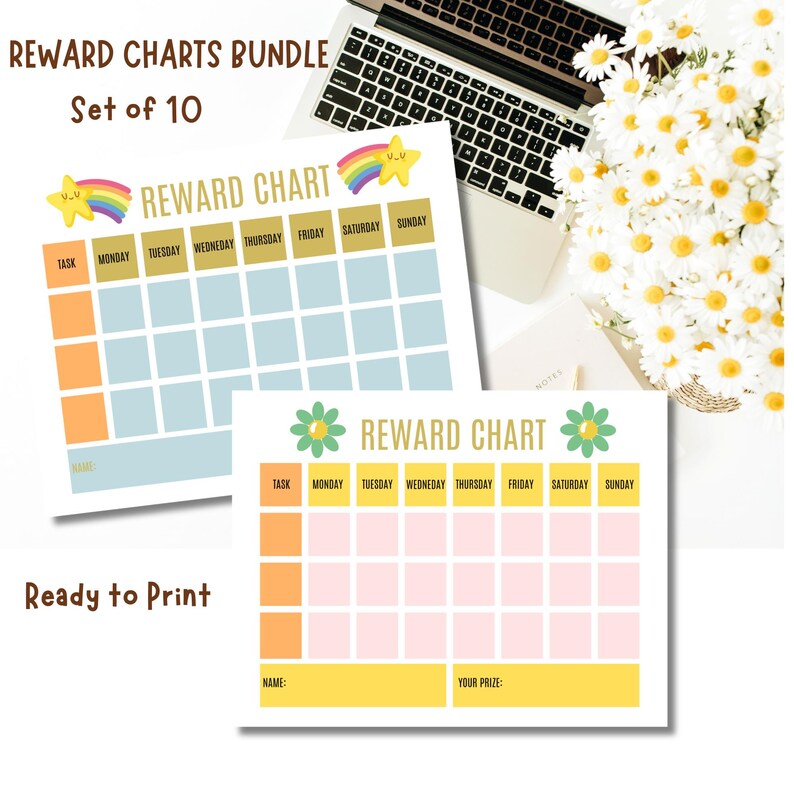 Sticker Chart, 10 for 1, Kid Reward Chart, Behavior Chore Chart ...