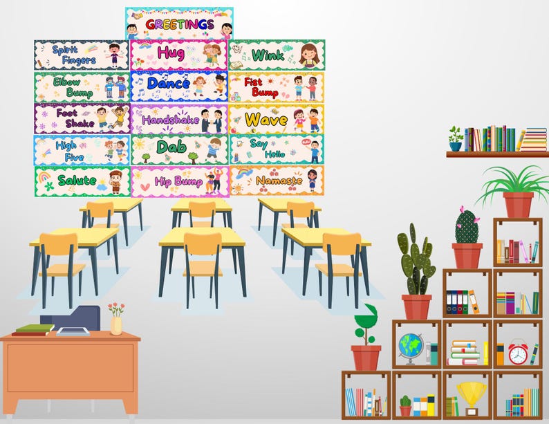 Printable Classroom Greetings |classroom Decor | Behavior Rules ...