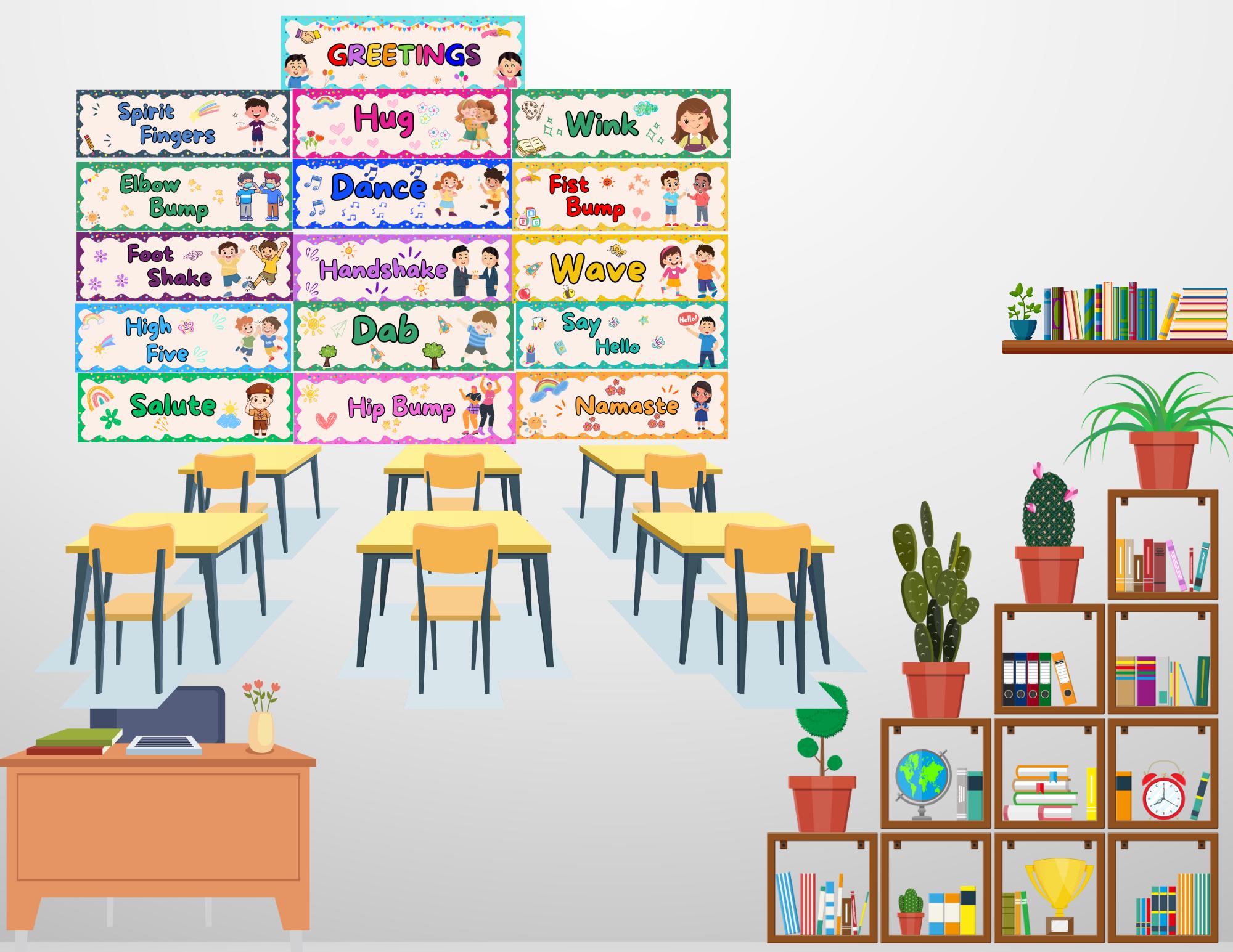 Printable Classroom Greetings |classroom Decor | Behavior Rules ...