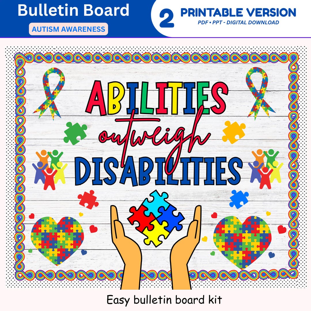 Autism Awareness Bulletin Board Kit: Special Education Classroom ...
