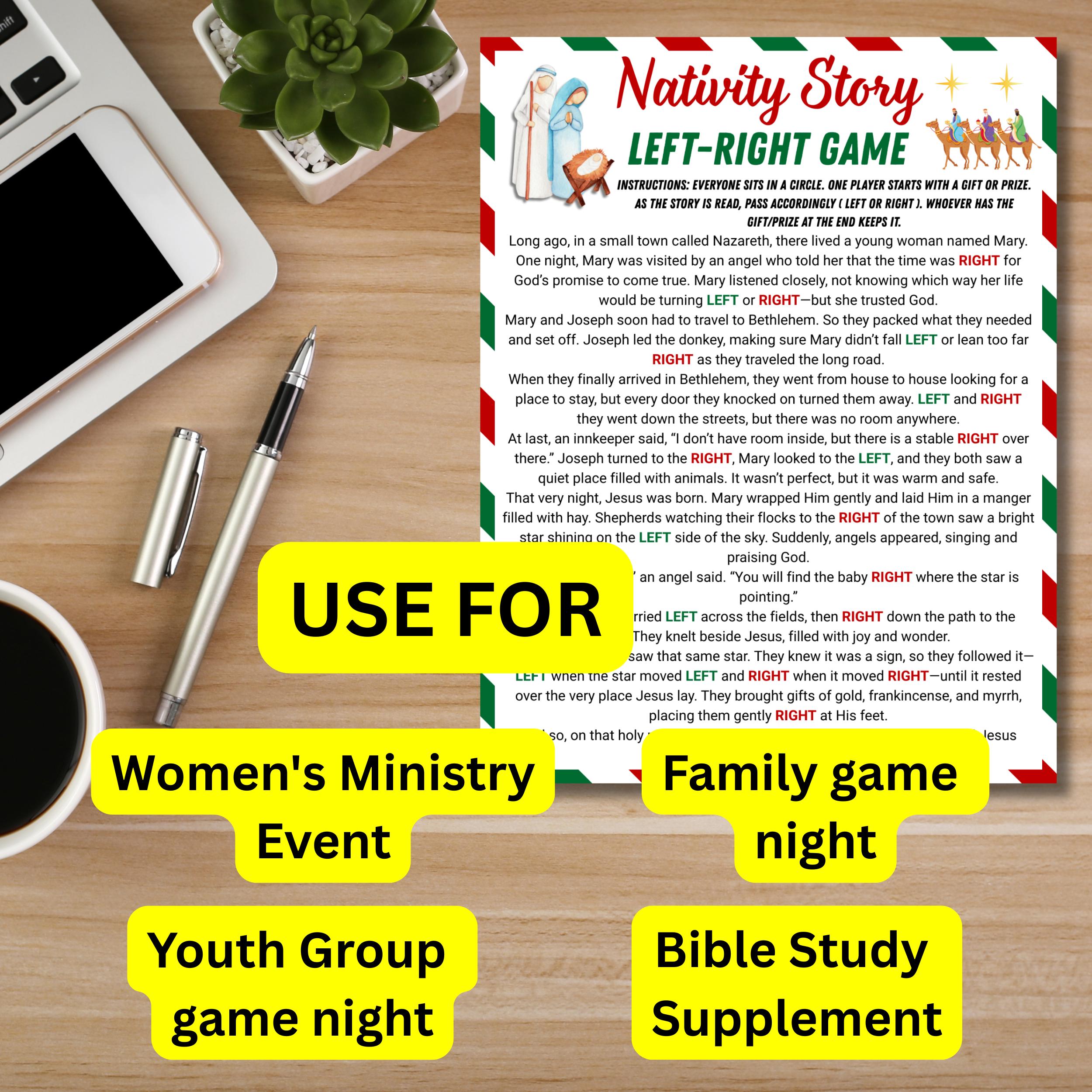 Left Right Nativity Story, Left Right Christmas Game, Left Right ...