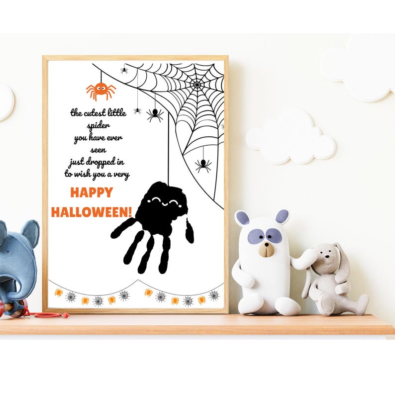 Halloween Handprint Art Bundle, Printable Handprint Crafts, Ghost ...