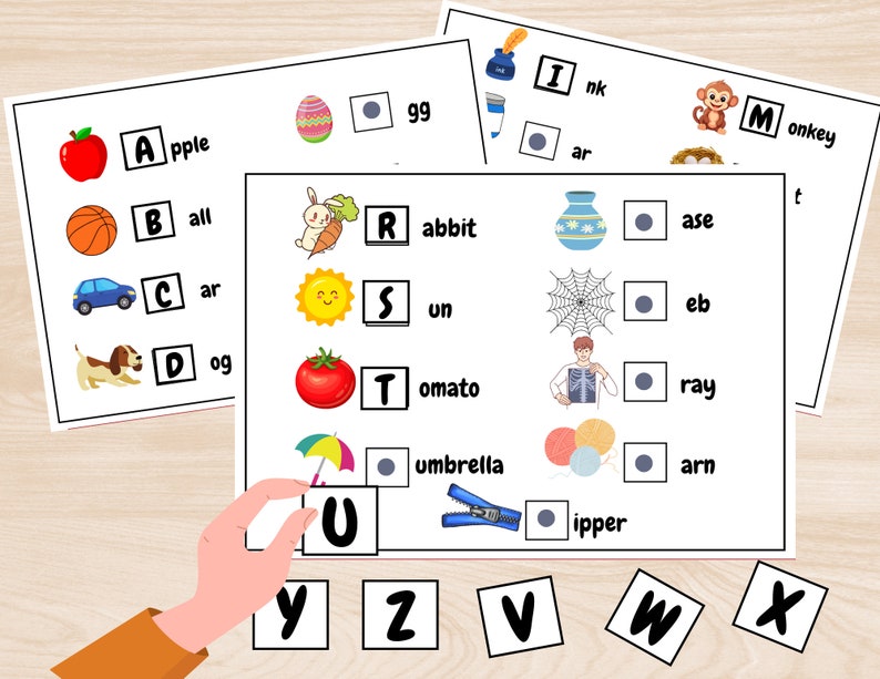 Beginning Sounds, Printable Alphabet Game, Preschool Curriculum ...