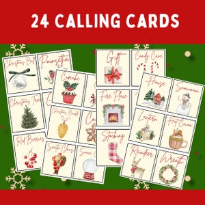 Christmas Bingo Game, 30 Unique Cards (digital Download) - Etsy