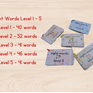 Sight Words Level 1 to 5, Basic Sight Words Flashcards, Reading Sight ...