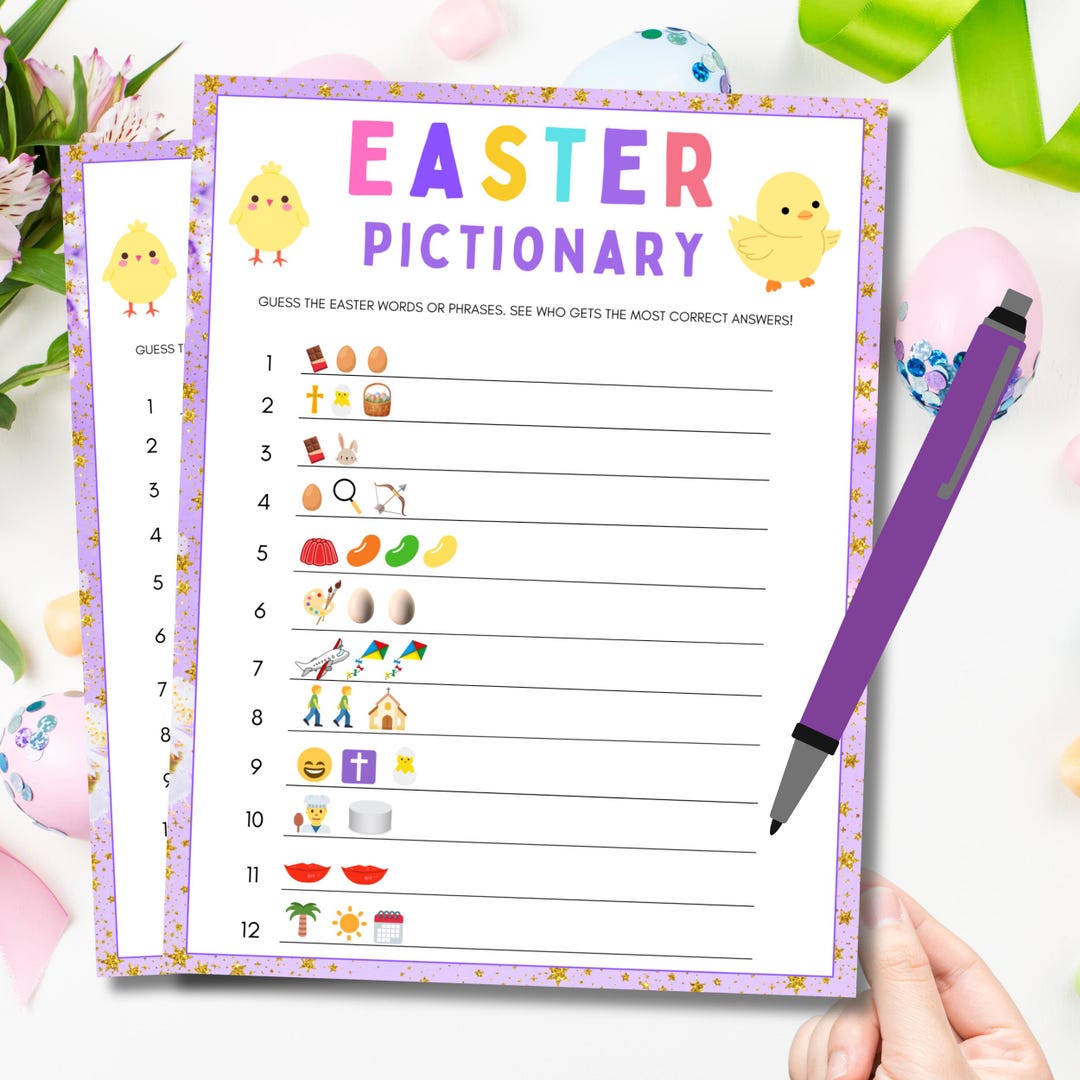 Easter Emoji Pictionary Game | Easter Classroom Activities | Easter ...