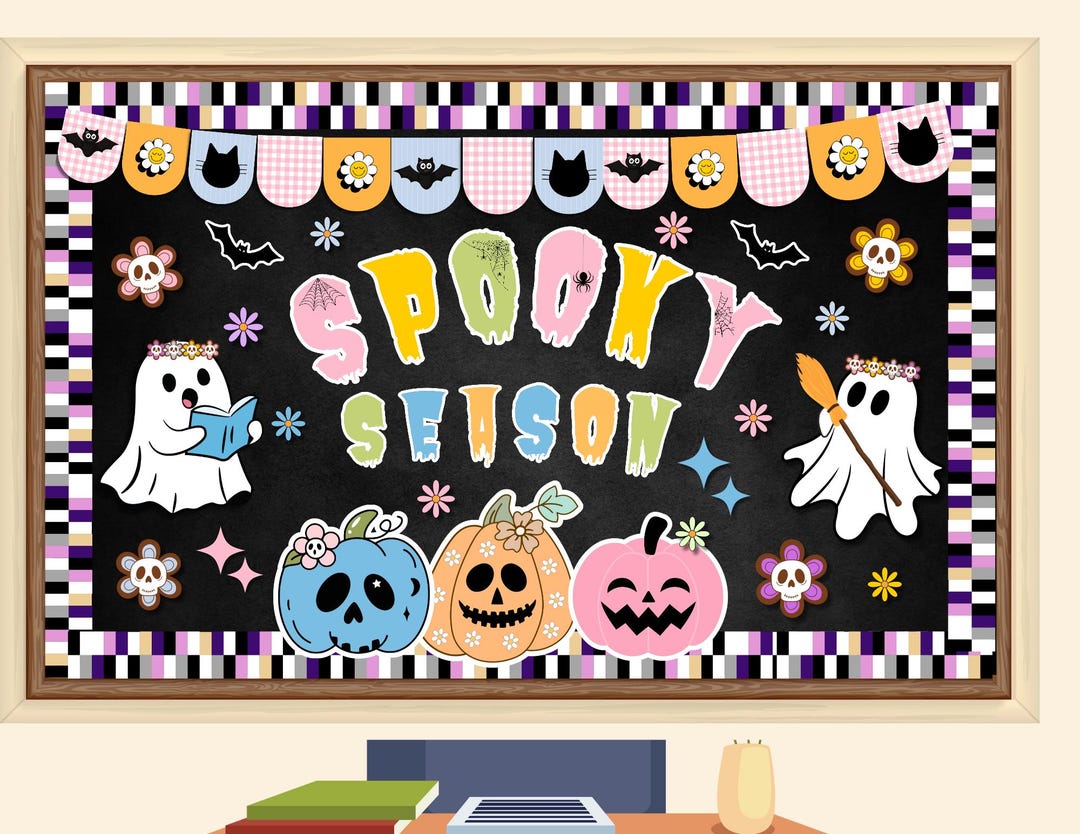 Halloween Bulletin Board Decor | Spooky Classroom Display (PPT Editable ...