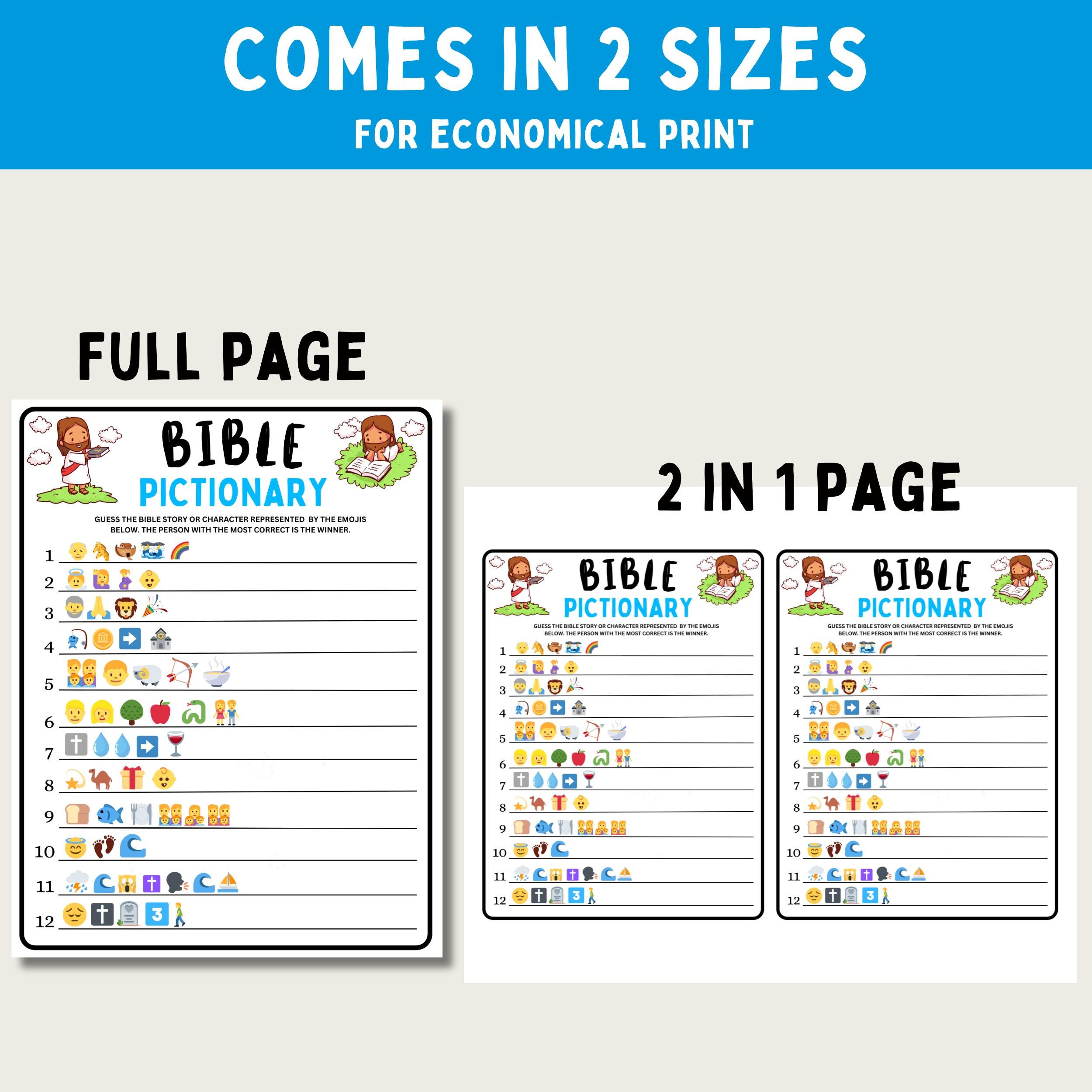 Bible Emoji Pictionary Game, Christian Activity (printable PDF) - Etsy