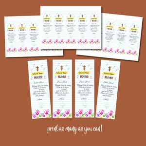 First Day of School Prayer Bookmark for Kids I Printable Sunday School ...