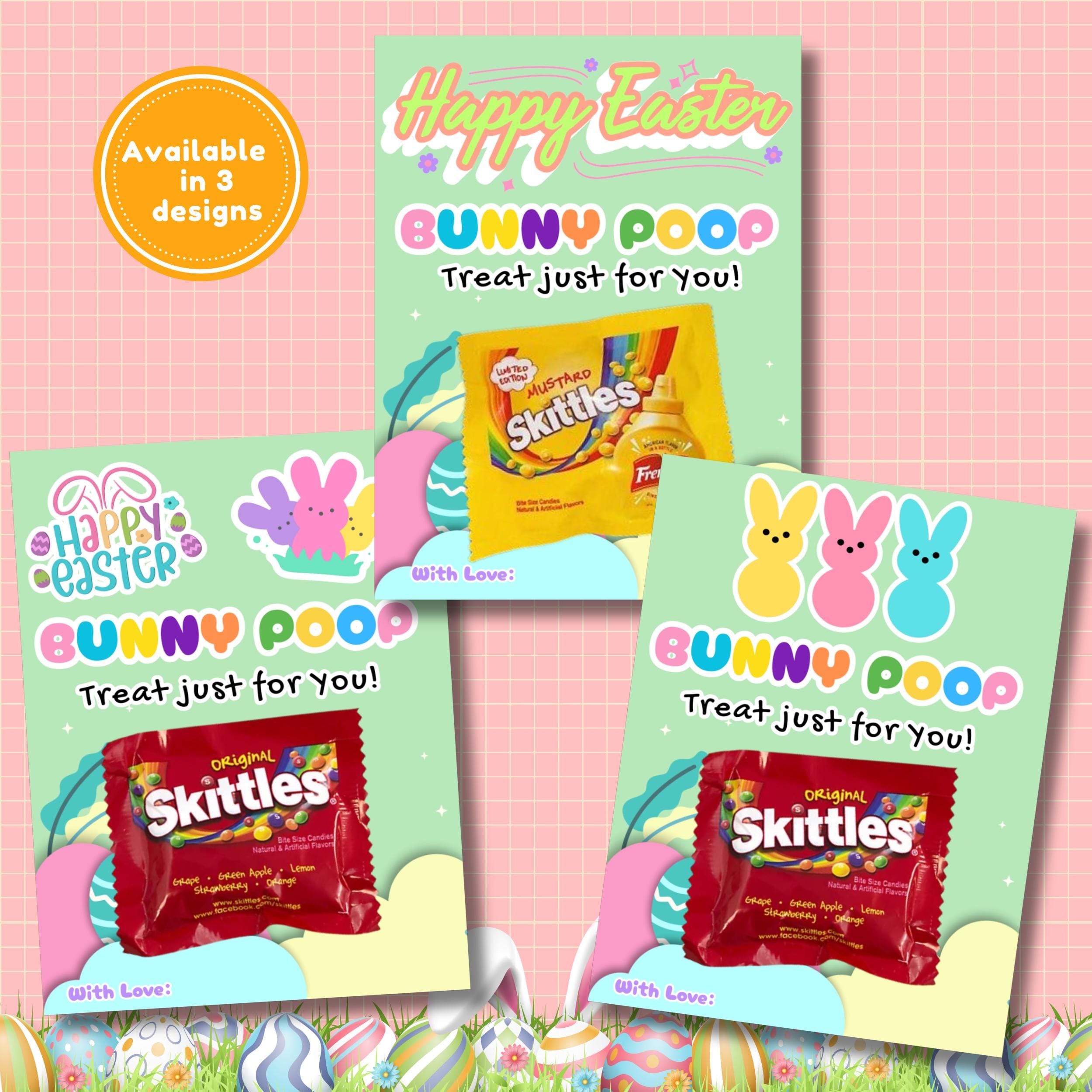 Funny Easter Bunny Poop Tag, Skittles Treat (instant Download) - Etsy