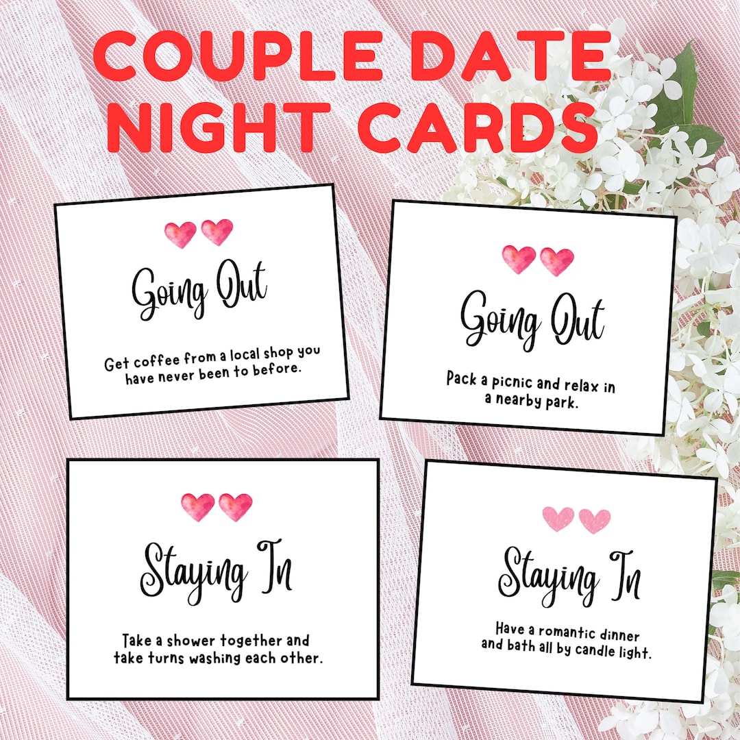 96 Printable Date Night Cards, Date Night Coupons, Night Cards for ...