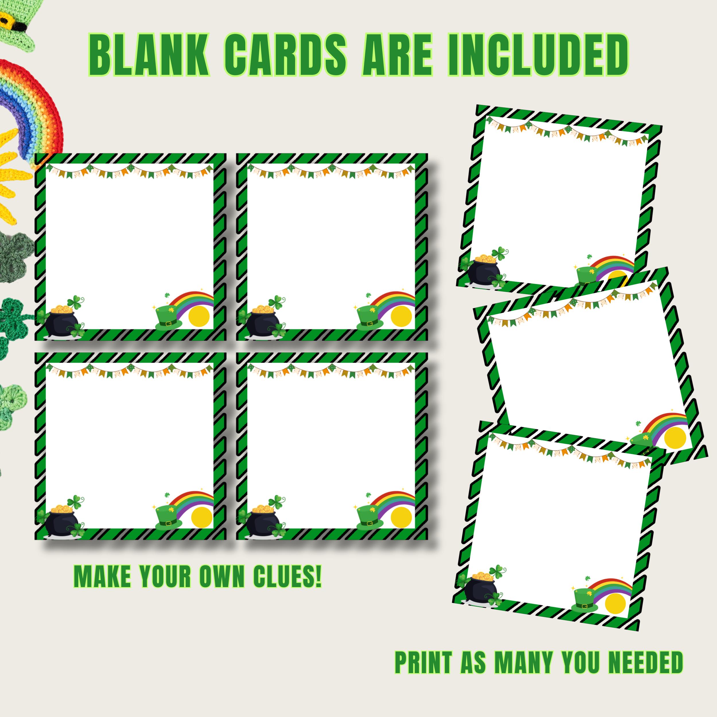 St Patricks Day Scavenger Hunt, Leprechaun Treasure Hunt (printable PDF ...