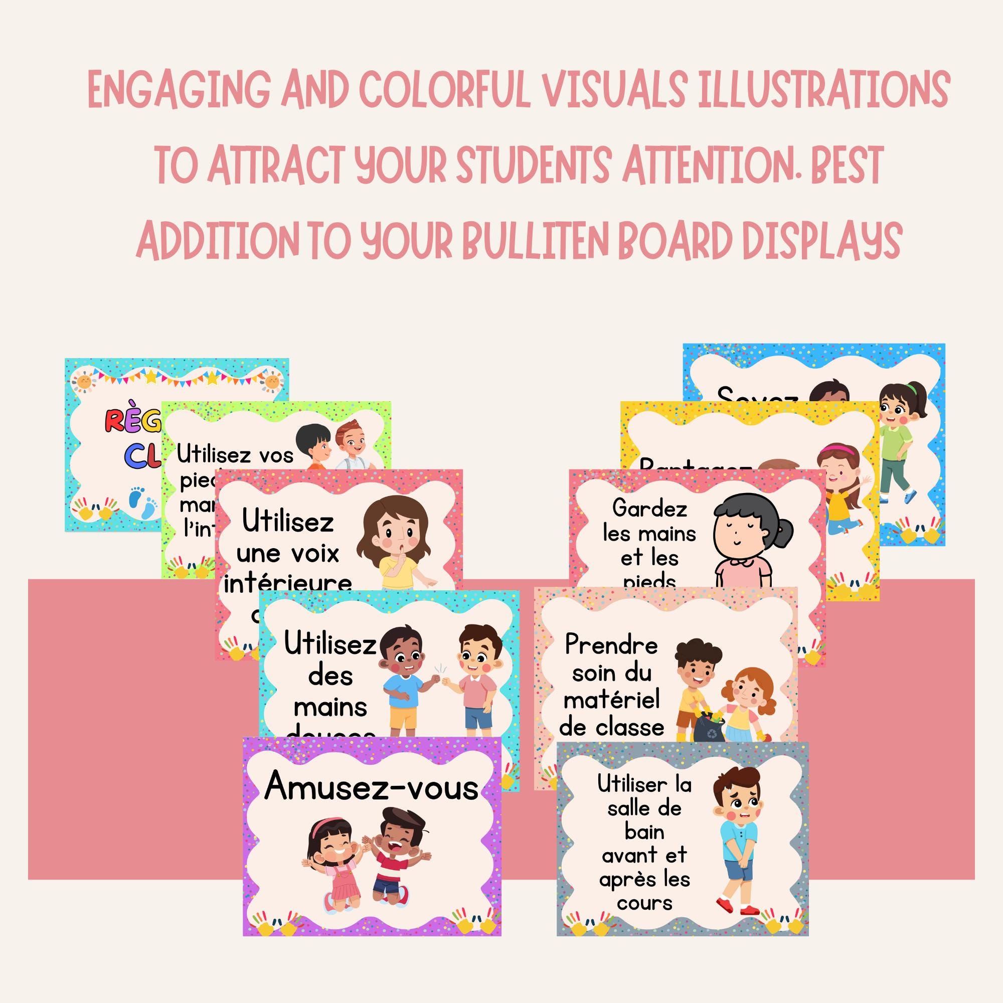 French Preschool Classroom Rules Classroom Display I French ...