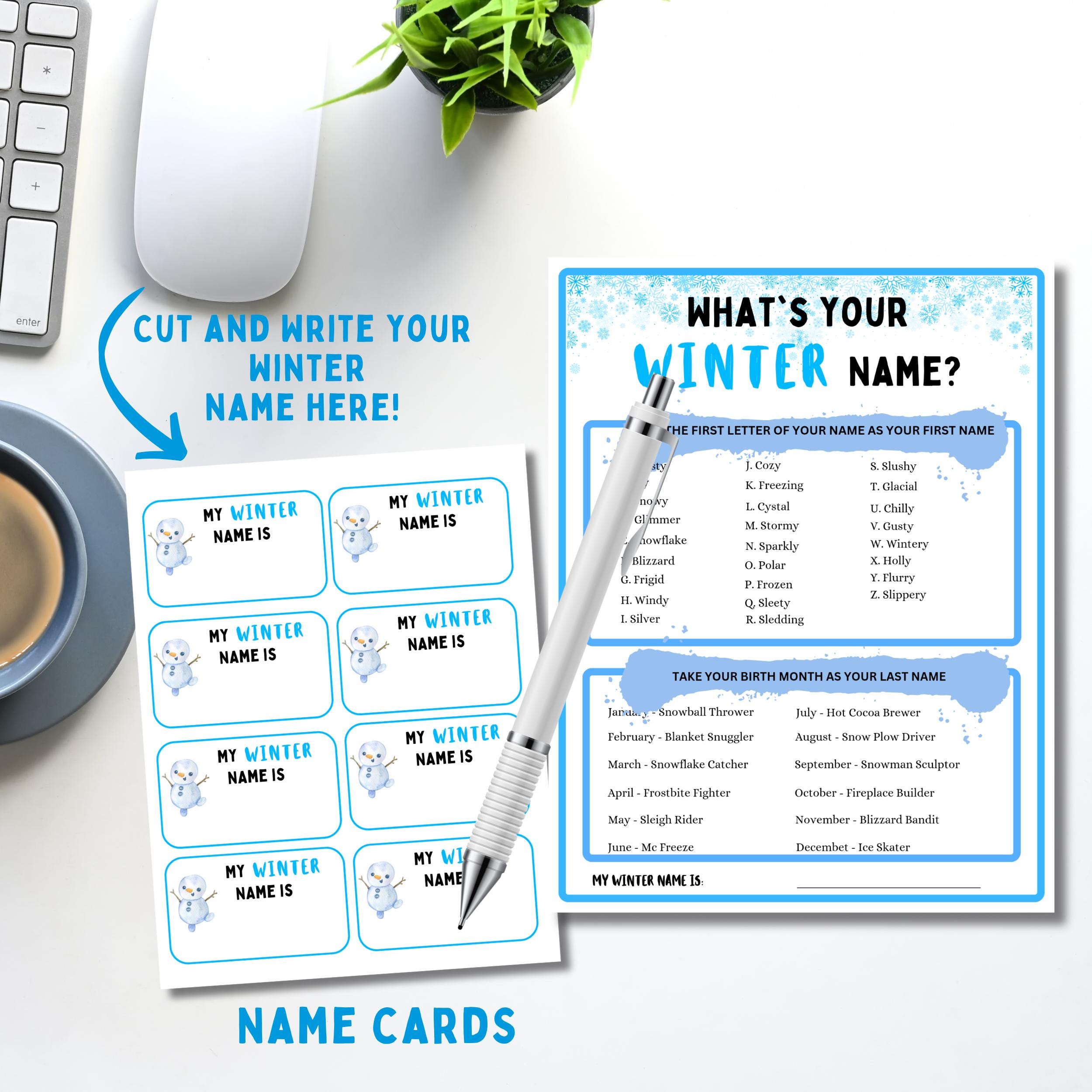 Printable Winter Games Bundle, Winter Party Games, Office Games, Winter ...