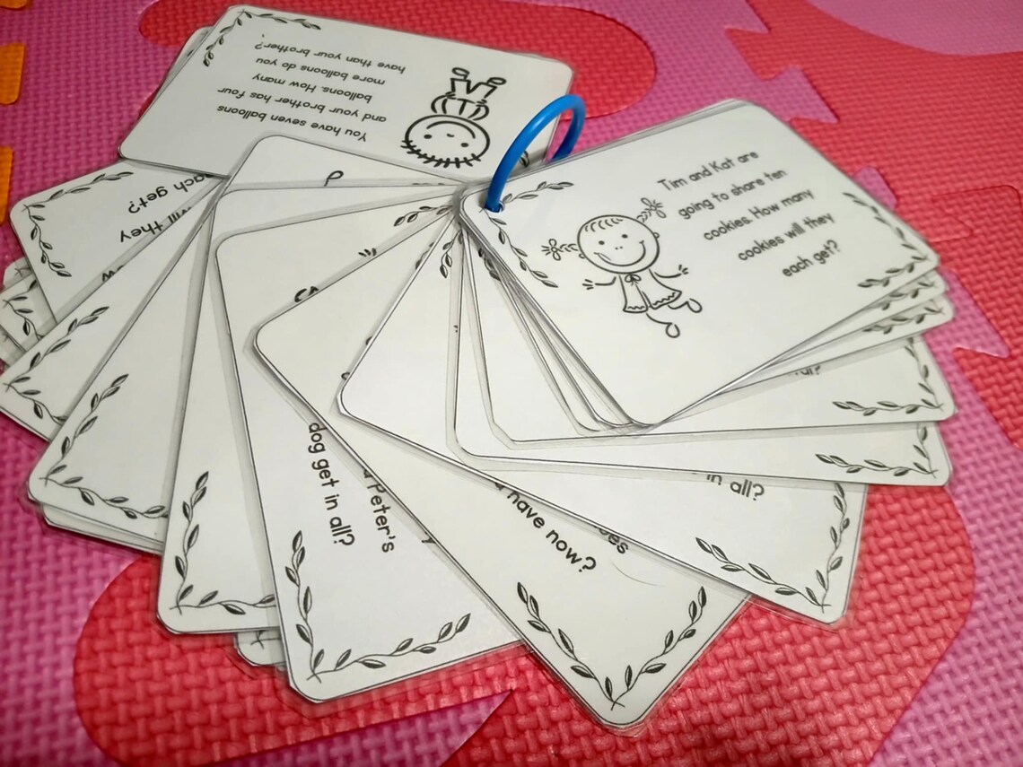 72 Flashcards One Step Word Problems PDF, Word Problems Worksheet for ...