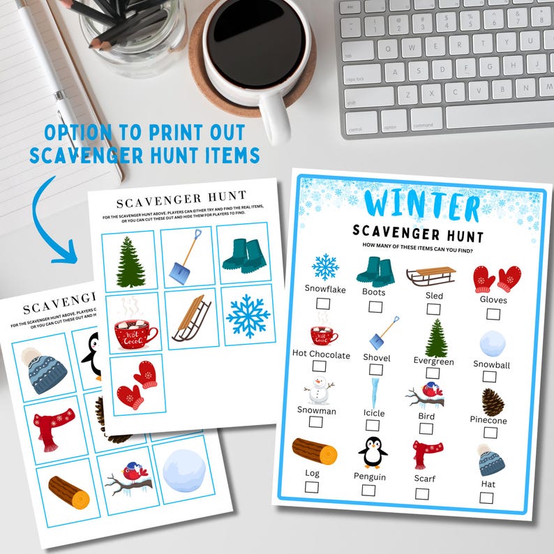 Printable Winter Games Bundle, Family Party (instant Download) - Etsy
