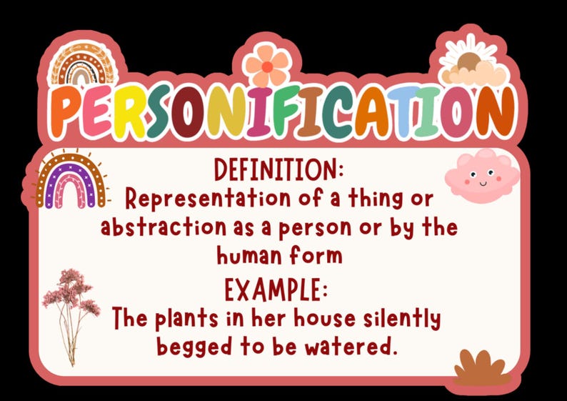 Figurative Language Posters | English Grammar, Classroom Decor (PDF) - Etsy