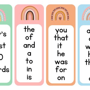 100 Printable Fry's First Hundred Sight Word Flashcards | Kindergarten ...