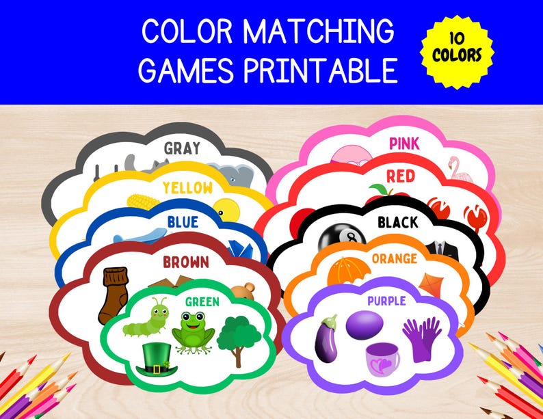 Color Matching Activity, Busy Book for Kids, Printable Activity ...