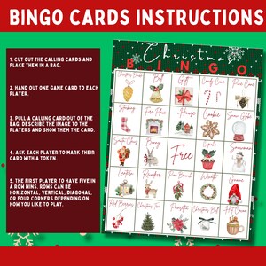 Christmas Bingo Game, 30 Unique Cards (digital Download) - Etsy