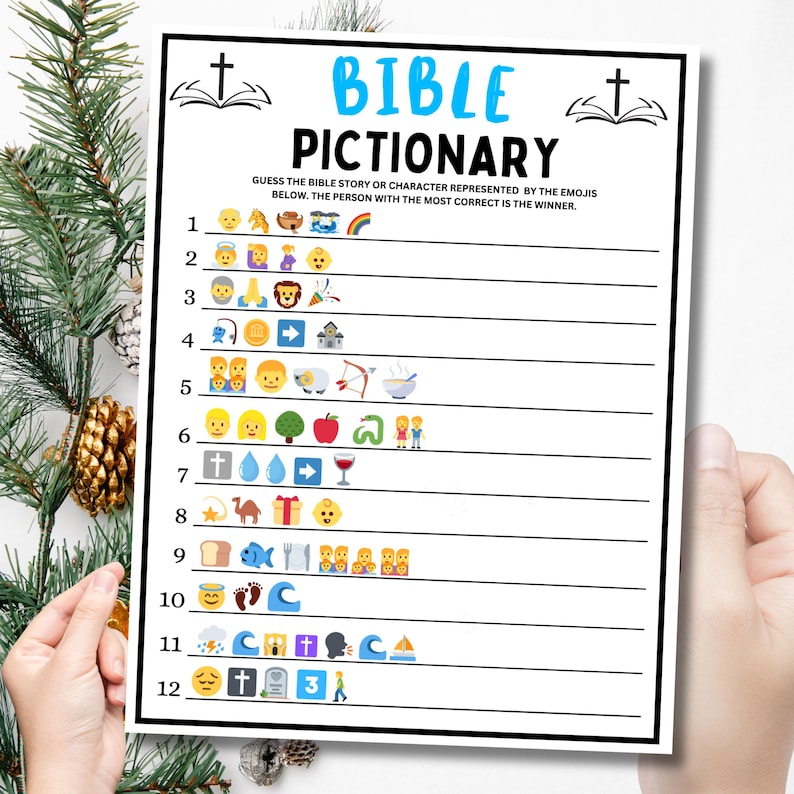 Bible Emoji Pictionary Game, Christian Activity (printable PDF) - Etsy