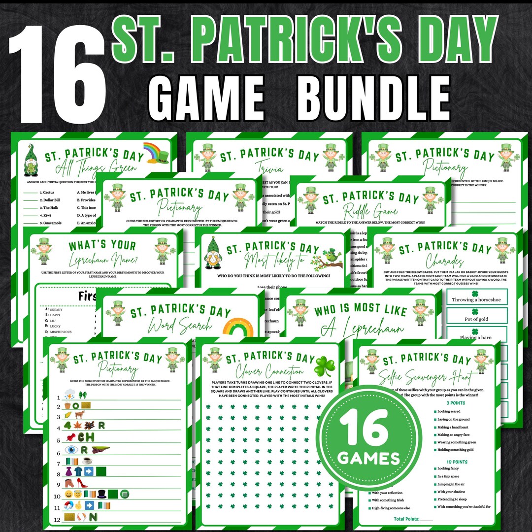 St Patricks Day Games,st Patricks Games Bundle,st Patricks Day Games ...