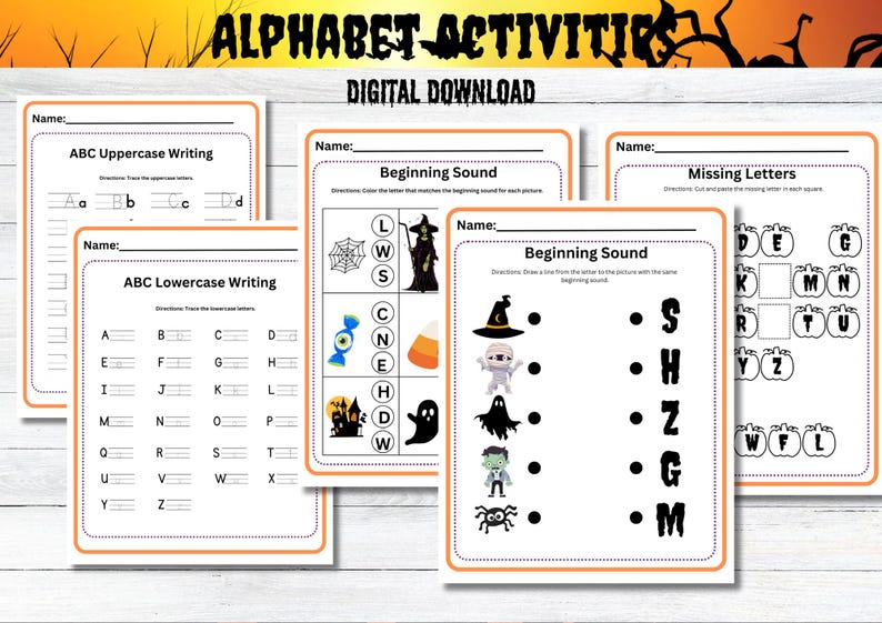 Halloween Educational Pack |halloween Bundle | Halloween Worksheets for ...