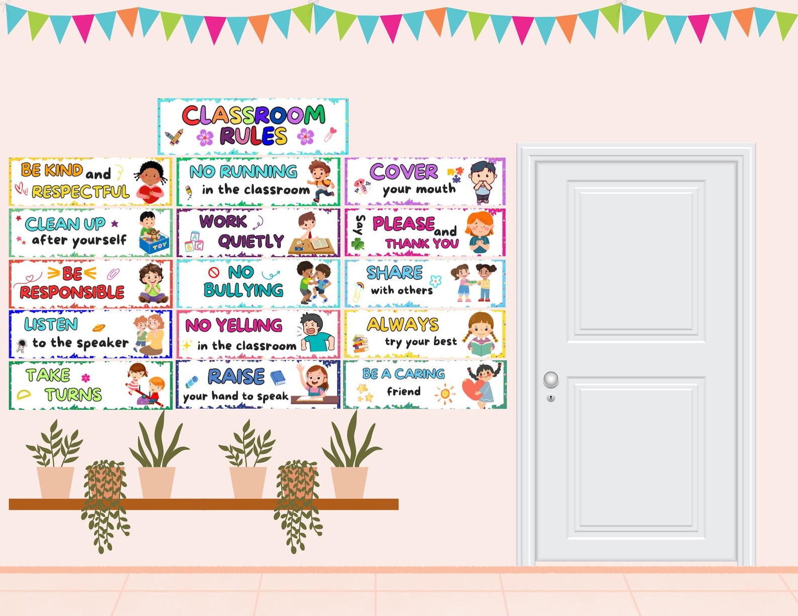 Printable Classroom Rules Posters |classroom Decor | Behavior Rules ...