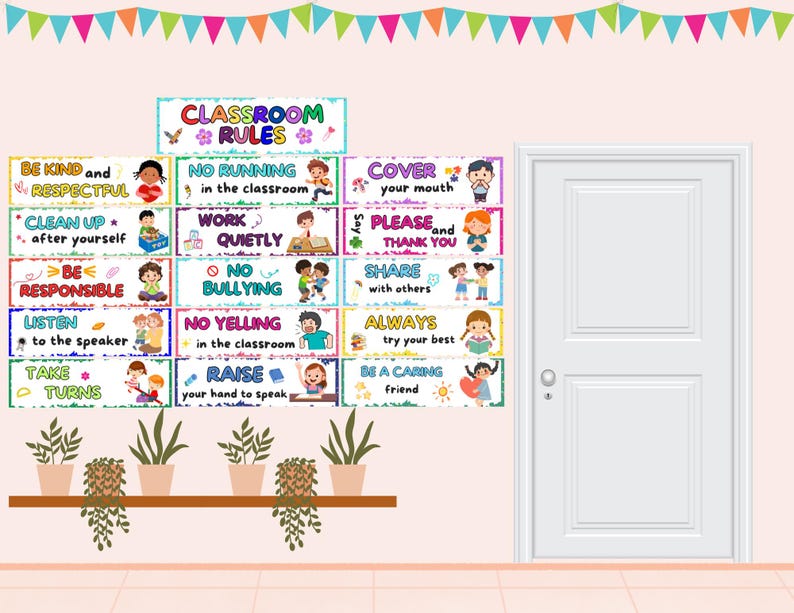 Printable Classroom Rules Posters classroom Decor Behavior Rules ...