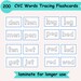 CVC Words Tracing Flashcards, Phonics Activity (PDF & PNG) - Etsy