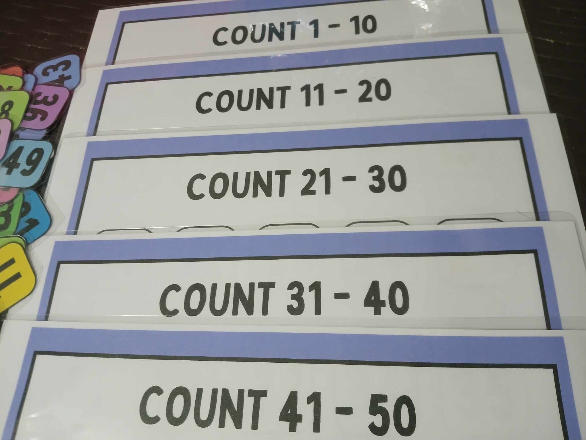 Counting Numbers 1 to 50 Busy Book Activity, Numbers Activity Game ...