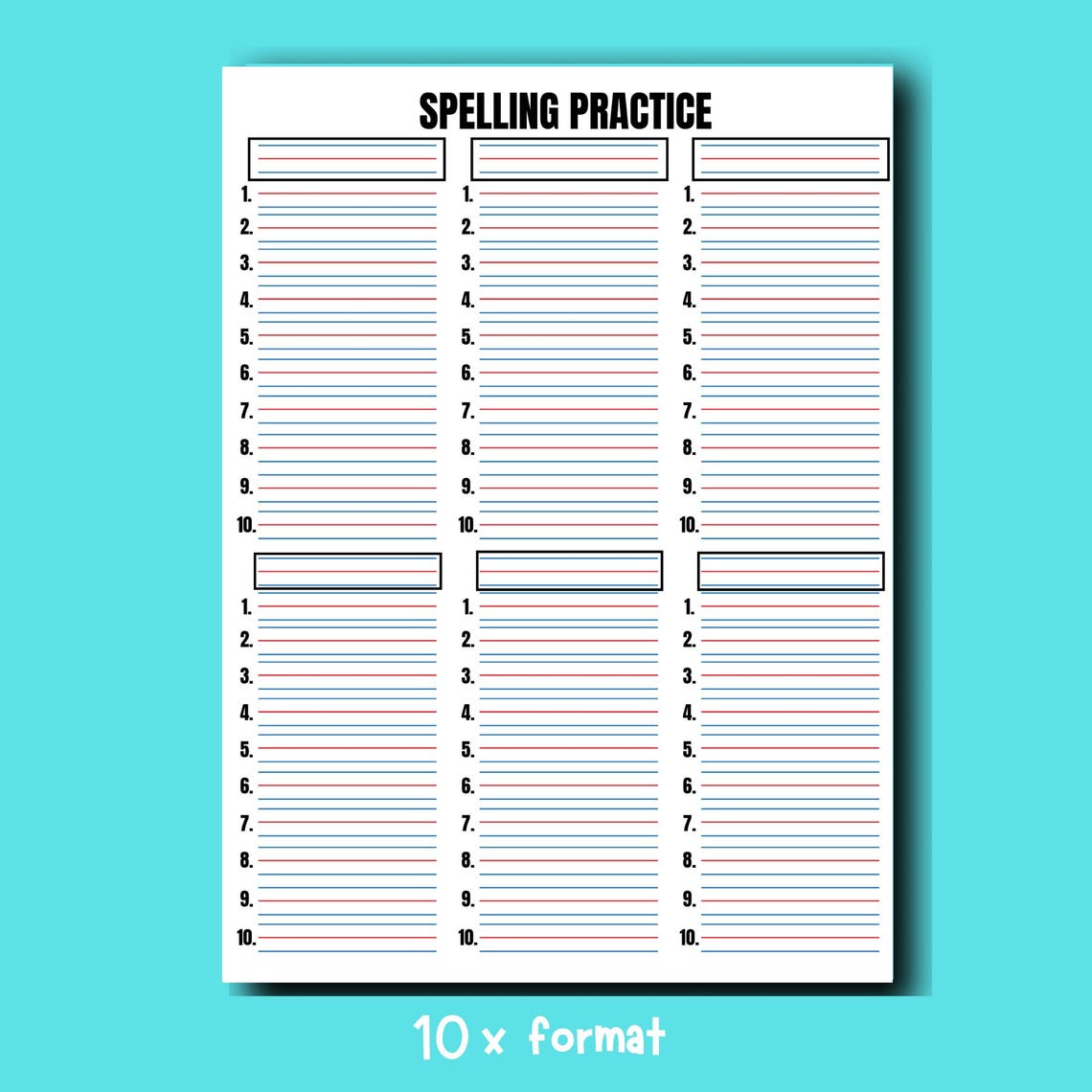 Spelling Practice Sheets With Guidelines L Spelling Word and ...