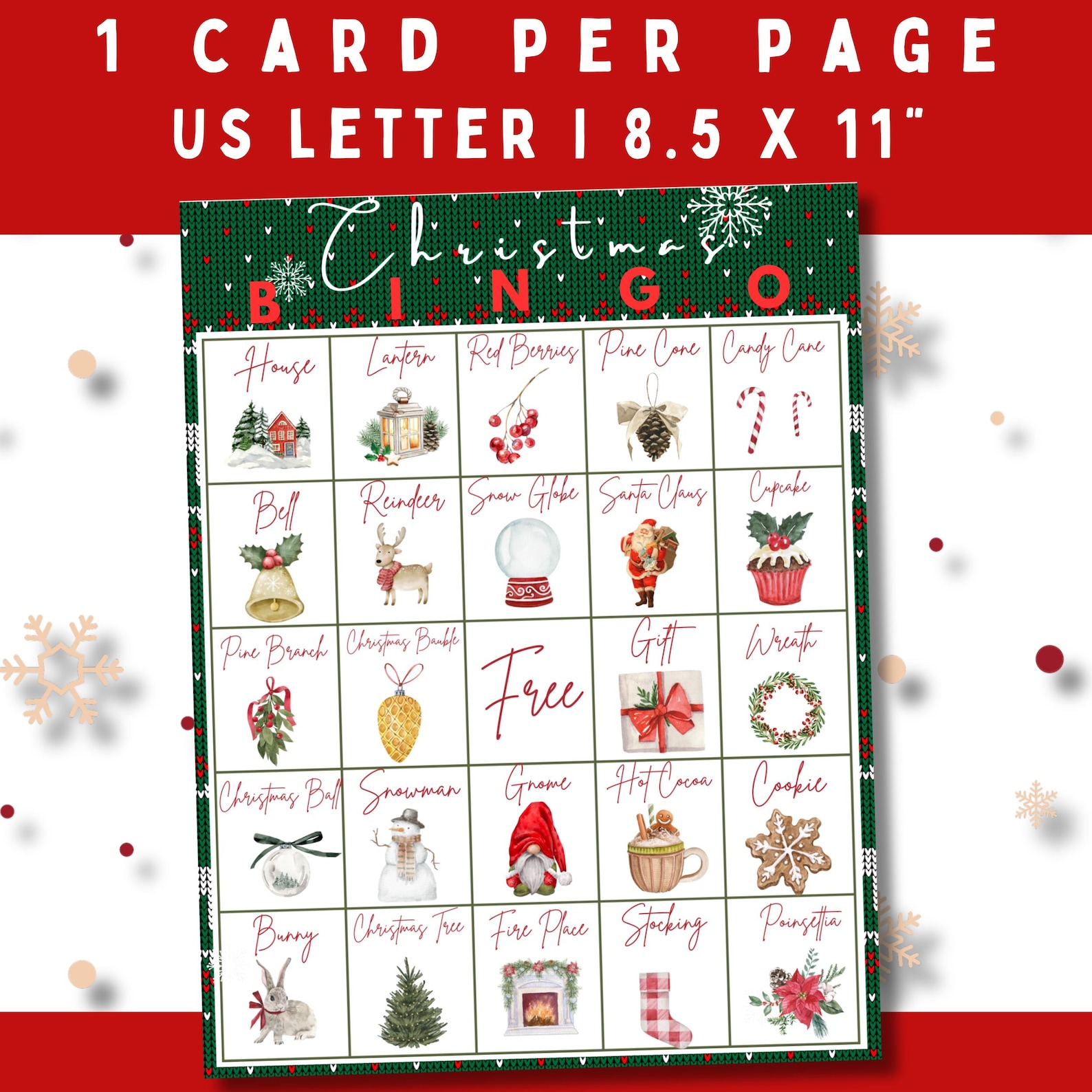 Christmas Bingo, 30 Christmas Bingo Cards, Christmas Games, Christmas ...