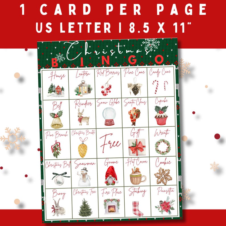 Christmas Bingo, 30 Christmas Bingo Cards, Christmas Games, Christmas ...