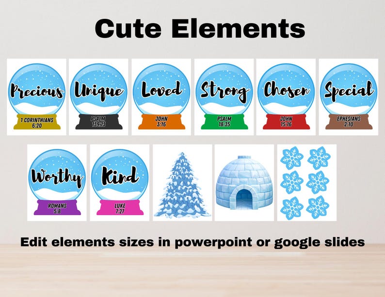 Christian Winter Bulletin Board Kit: Snowball Decor (editable in ...