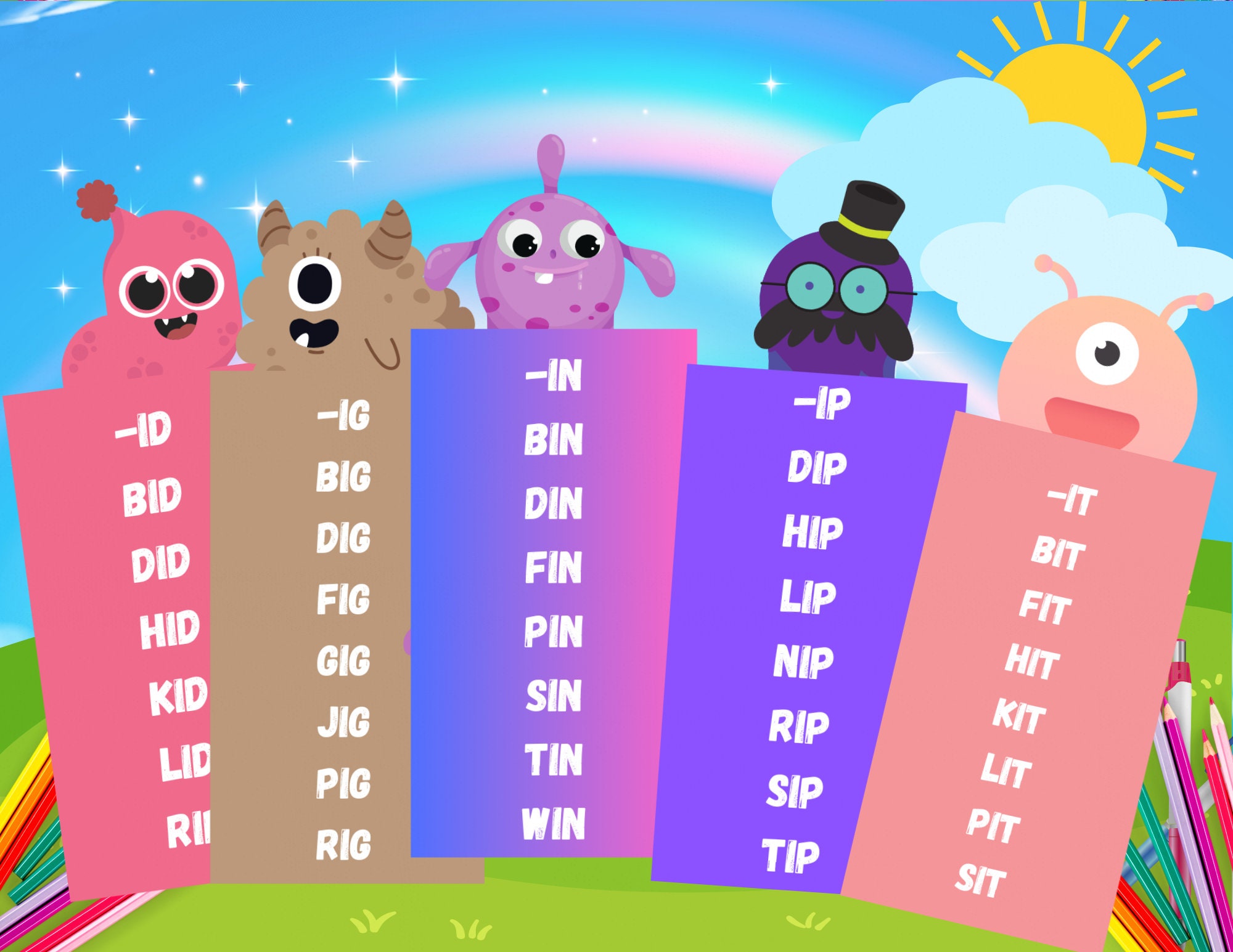 CVC Phonics, Flashcards, CVC Word Families Flashcards, CVC Phonics ...